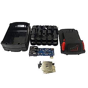 Laipuduo 18V 5.0Ah 4.0Ah 3.0Ah Replacement Battery Plastic Case for Milwaukee 18V M18 M18B 48-11-1820 48-11-185048-11-1828 48-11-10 Li-ion Battery Cover Part