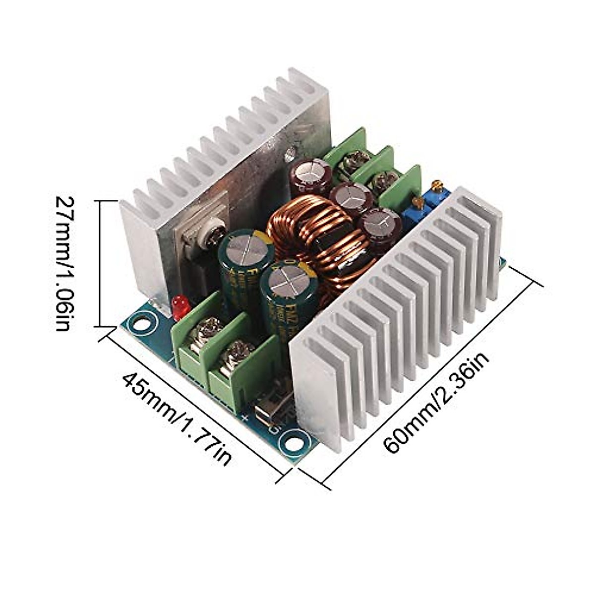 D-FLIFE 20A 300W CC CV Step Down Module Adjustable DC 6-40V to 1.2-36V Voltage Regulator Buck Converter Constant Current Power Supply Module (2pcs)