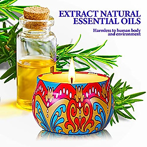 Scented Candles Gift Set 4 Pack, Candles for Home Scented, Aromatherapy Candles Natural Soy Wax with Pleasant Smell, Soy Scented Candles Gifts for Halloween Thanksgiving Christmas