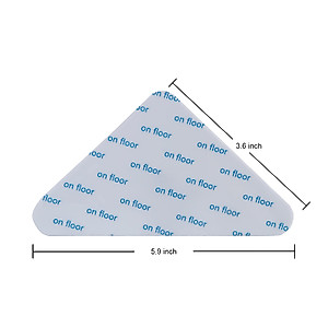 Rug Gripper Tape for Hardwood Floors and Tiles，8 PCS Non- Slip Rug Pads Double Sided Carpet Tape Rug Corner Grippers for Area Rugs Washable Reusable Runner Rug Sticky Pad（White）