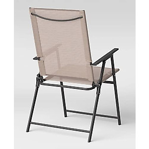 Room Essentials Sling Folding Patio Chair Tan Set of 2