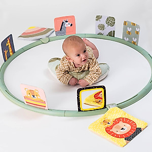Taf Toys Tummy Time Support for Newborns & Babies, Developmental Activity Center with Detachable Pillow & Toys Encourage Baby’s Senses Development, Fine & Gross Motor Skills & Eye-Hand Coordination