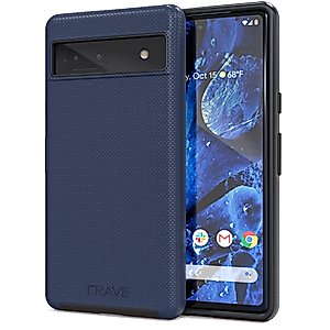 Crave Dual Guard for Google Pixel 7a Case, Shockproof Protection Dual Layer Case for Google Pixel 7a - Navy