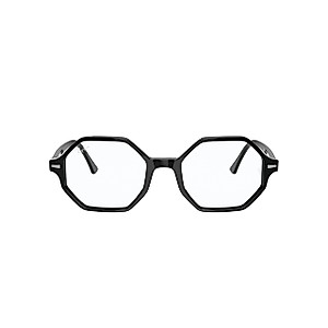 Ray-Ban RX5472 Britt Hexagonal Prescription Eyeglass Frames, Black/Demo Lens, 52 mm
