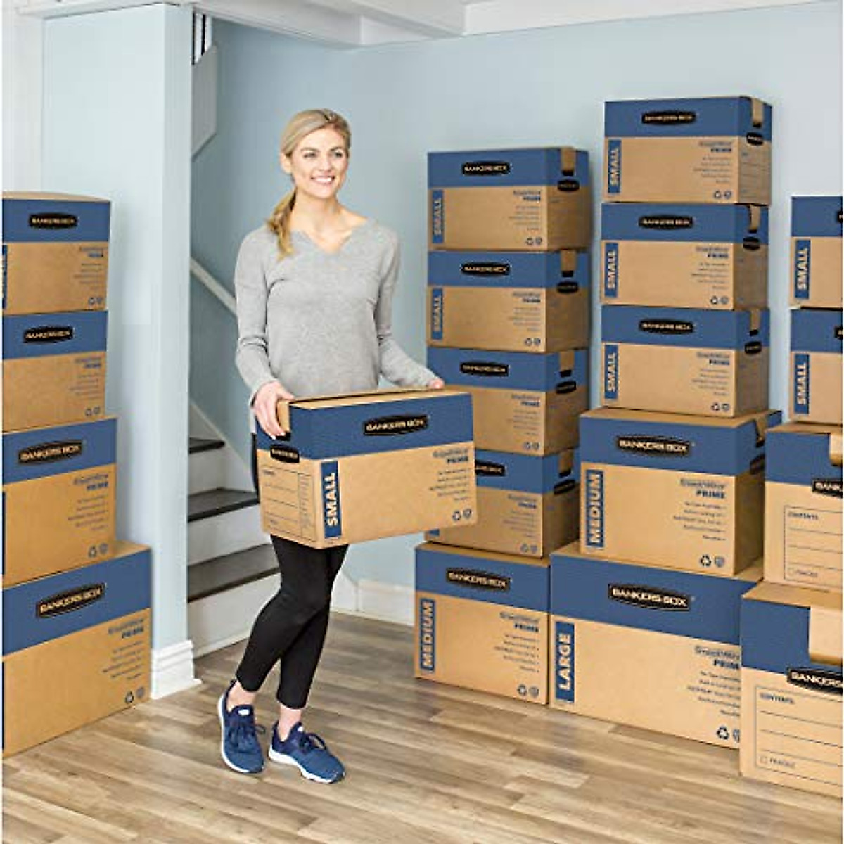 Bankers Box SmoothMove Prime Moving Boxes, Medium, 8-Pack, (0062806)