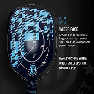 OWN THE NET Pickleball Paddles, USA-Based Brand, Premium Pickleball Paddle Set with Patented Carbon Fiber Graphite, Includes 2 Paddle Covers and 2 Outdoor Balls with Carry Bag (Sky Blue)