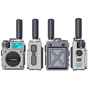 Wurui TXQ G6 Global-ptt 4G POC walkie Talkie for Adults Long Range intercom 1000 Miles Distance Network Two Way Radio (2blackwithCard)