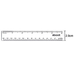 2 Pack Plastic Ruler Straight Ruler Plastic Measuring Tool for Student School Office (Clear, 6 Inch)