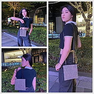 Crystal Rhinestone Tote Bags for Women Silver Rhinestone Bling Clutch Purse Top Handle Handbag for Women(Tote-Silver)