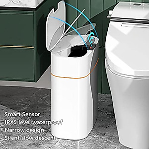 plplaaobo Smart Trash Can, Multipurpose Intelligent Garbage Can, IPX5 Life Waterproof 3 Modes Automatic Motion Sensor Waste Bin for Home Kitchen Beauty Salon Bathroom