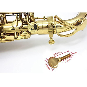 Jiayouy Golden Sax Neck Screw Tightening Attach Screw for Soprano Alto Tenor Saxophone Neck Parts Thread Diameter 4mm