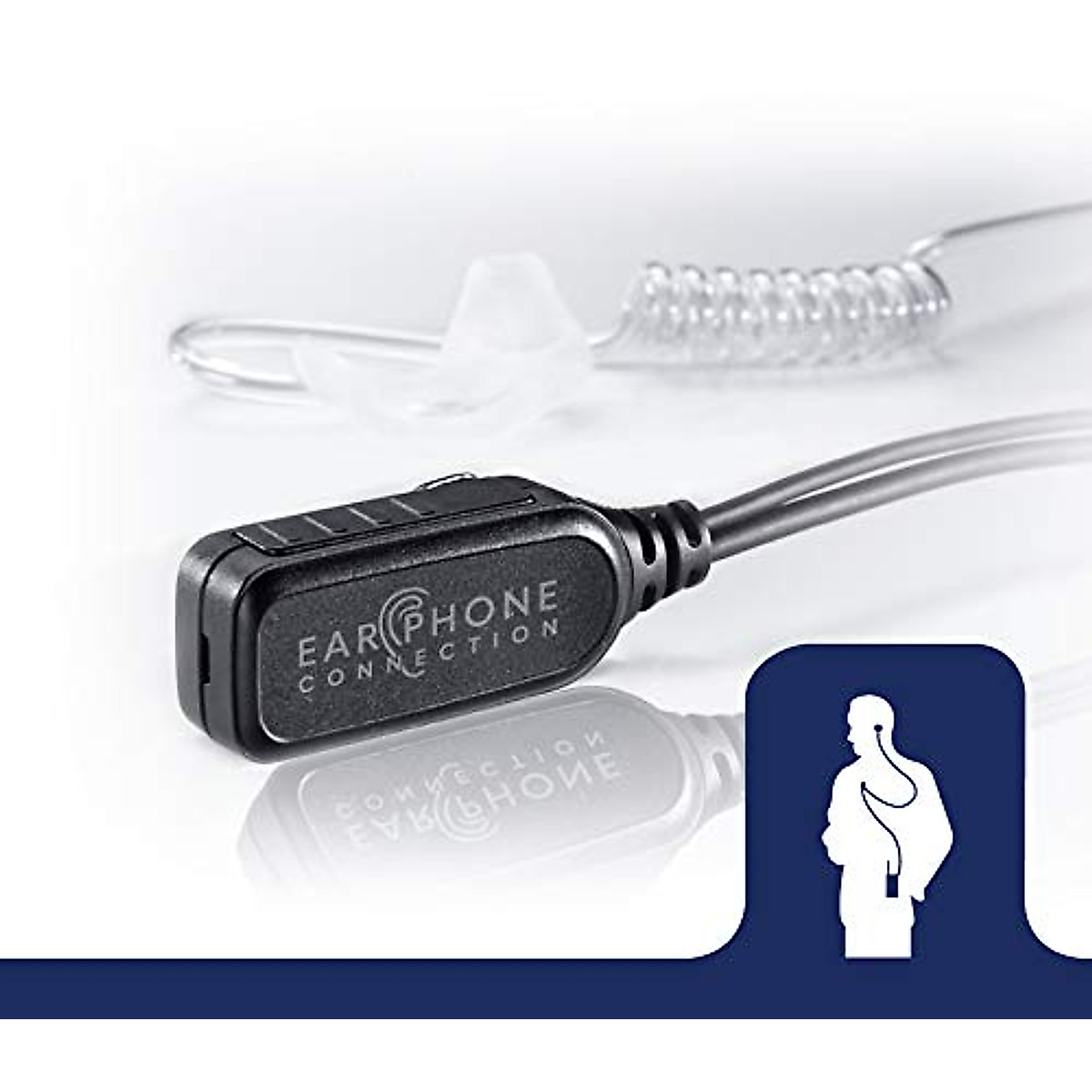 Radio Earpiece for Motorola APX Series, EP1334QR-PTT Quick Release Hawk Lapel Mic, Police Surveillance Headset, Includes Exclusive Accessory Pack