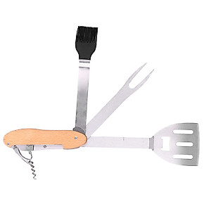 BBQ Tool Set 5 in 1 Combo Grill Set with Brushes for Travel Camping BBQ