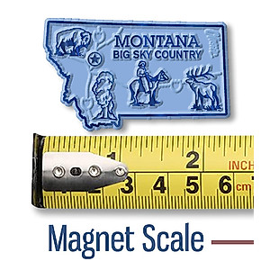 Montana Small State Magnet by Classic Magnets, 2.3" x 1.5", Collectible Souvenirs Made in The USA