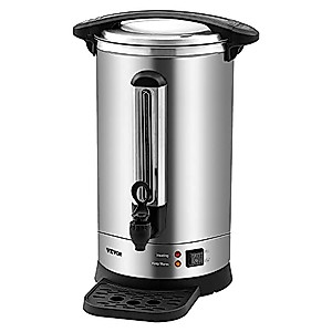 VEVOR Coffee Urn 65Cups/9.75L, Coffee Maker Urn 1500W, Large Coffee Dispenser With Coffee Level Window