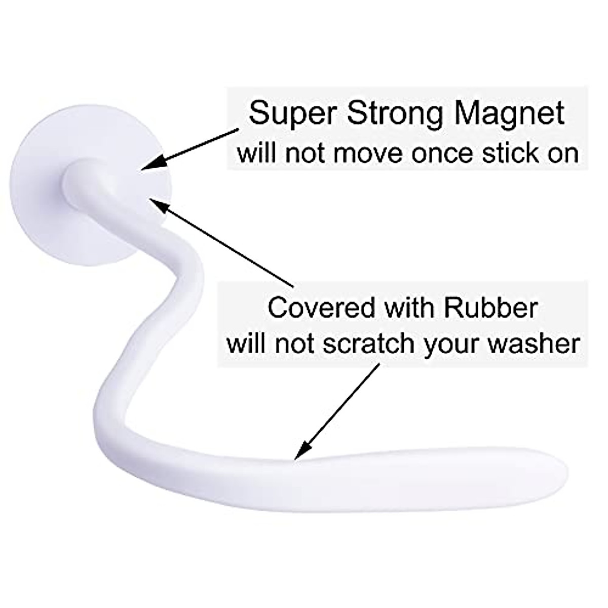 Front Load Washer Door Prop, Magnetic Washing Machine Door Holder, Keep Washer Door Open, Flexible Prop Fits Most Washing Machines