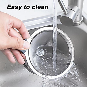 INSINTAR Pour Over Coffee Dripper Reusable Stainless Steel Pour Over Coffee Maker Paperless Coffee Filter Single Cup Coffee Maker 1-4 Cup