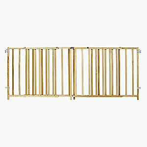 Toddleroo by North States 103" Wide Extra Wide Swing Baby Gate, Made in USA: Oversized Spaces. No Threshold. One Hand Operation. Hardware Mount. Fits 60"- 103" Wide (27" Tall, Sustainable Hardwood)