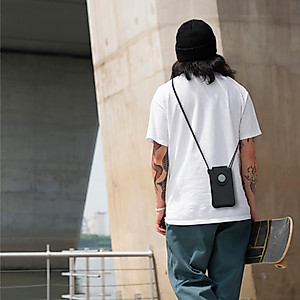 BONE Crossbody Phone Bubble Bag 1, Cell Phone Purse with Shock-Absorbing Design & Magnetic Closure, Adjustable Silicone Shoulder Lanyard Strap (Black)