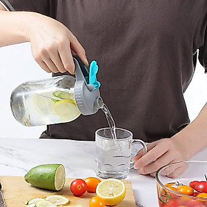 2 Pack Wide Mouth Mason Jar Pouring Spout Lid with Handle for Ball Mason Jars, Leak-free and Airtight (Jars not Included)