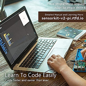 SunFounder Raspberry Pi Starter Kit and Raspberry Pi Sensor Kit with Tutorials Compatible with Raspberry Pi 4B 3B+, Support Python C, Learn Electronics and Programming for Raspberry Pi Beginners