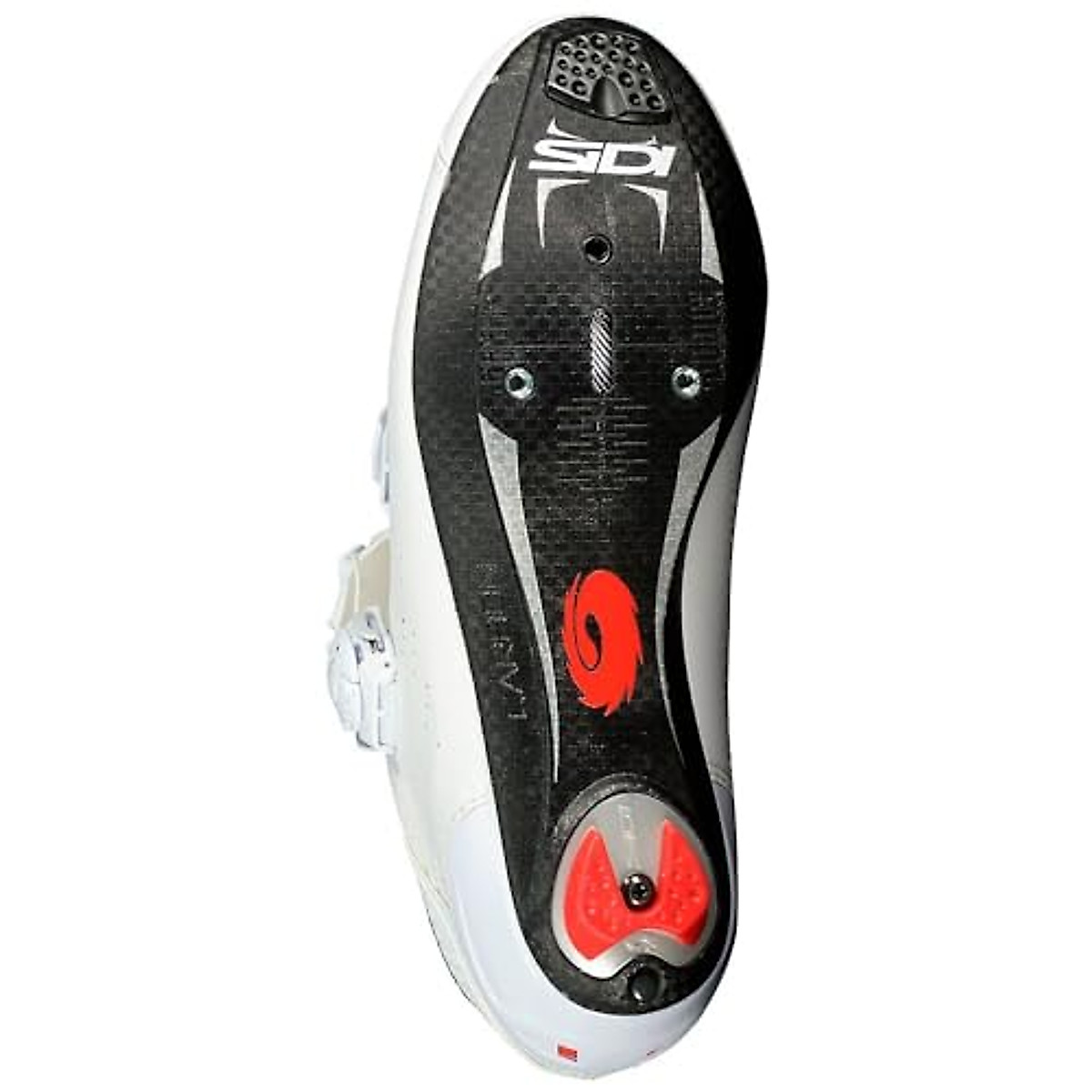 Sidi | Cycling Shoes, Professional Women's Road Bike Shoes Genius 10 Woman, Carbon Sole, Soft Instep Closure System, Integrated Heel, Stiffness Sole 6, Color White White [Size EU 40/US 6.5]