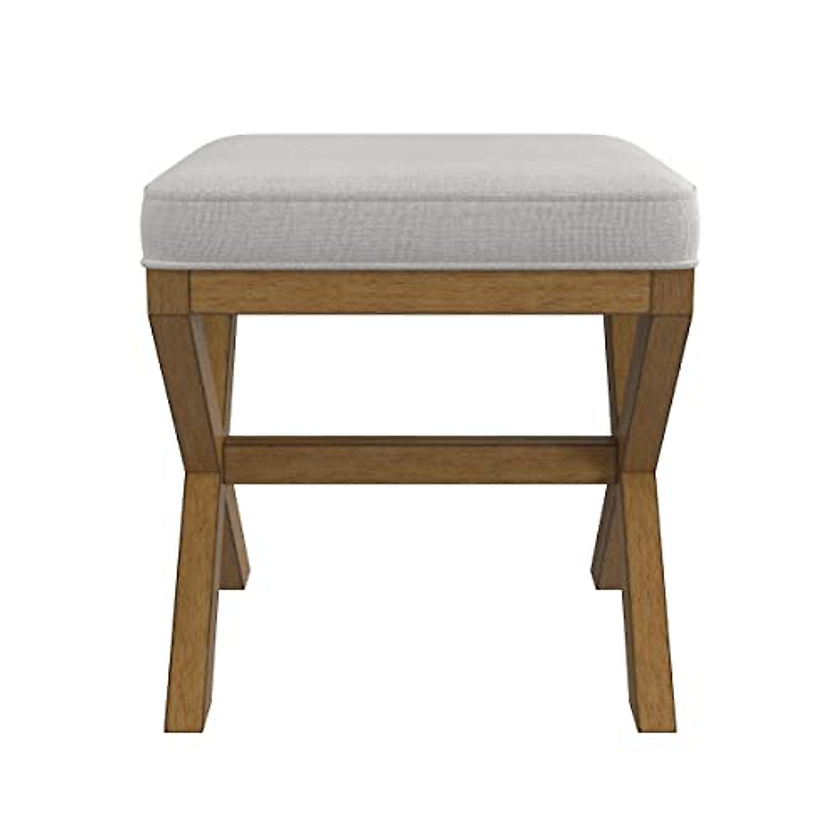 Hillsdale Somerset Backless Wood Vanity Stool for Makeup Room or Bathroom, Dark Driftwood