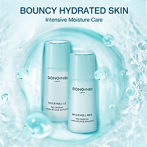 Donginbi Red Ginseng Hydra Bounce Cream Fresh Travel Kit - Hydrating and Nourishing Skincare Set, Hydra Bounce Softener 15 ml, Emulsion 15 ml and Cream 7 ml