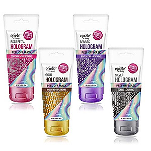 Epielle Hologram Peel Off Face Masks, Glitter Peel Off Mask, Toning & Calming, 8 variety packs (Single-Use Testers)