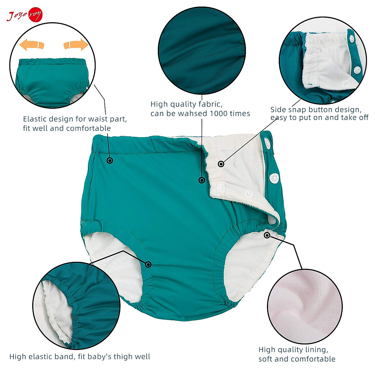 Joyo roy Waterproof Diapers for Swimming Swim Diapers Medium Reusable Swim Diapers 2T Reusable Diapers Baby Swimming Diapers Baby Swim Diaper Reusable Water Diapers Baby Swim Diapers
