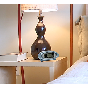 Equity by La Crosse Super Glow Backlight 30330 Digital Alarm Clock with Night Vision Technology, Blue, 4.75