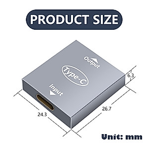 YACSEJAO USB C Splitter Dual USB C Charger Adapter USB Female to Female Double USB C Port Hub Charger Power Split Adapter Splitter（2 Pack）