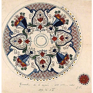 An original design for a porcelain plate