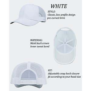 Gelante Mesh Trucker Baseball Cap Structured Front Panel Wholesale LOT 12 Pack TR001 White