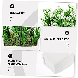 HOMSFOU 9 Pcs Simulated Potted Plant Mini Plant Sculpture Plant Bonsai Wall Fake Flowers Artificial Flower Pot Desktop Bonsai Office Decore Simulation Green Plants Plastic Model Juicy