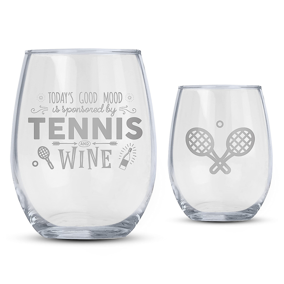 Bad Bananas Tennis Gifts for Women - 21 oz. Stemless Wine Glass - Funny Tennis Player Gift Ideas for Tennis Fans and Tennis Lover Gifts for Her