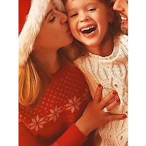 Frodete 9 Pcs Christmas Rings for Women,Rhinestone Christmas Ring Set Gold Santa Claus Bow Snowflake Reindeer Rings for Girls