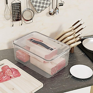 Drephia 6 Pack 15 L/63Cup Large Airtight Food Storage Containers with lid, Plastic Kitchen Fridge Pantry Organizers for Bread, Pet Food, Dry Food, Proof Dough, BPA Free