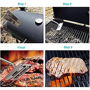 TBESTOACC BBQ Meat Branding Iron with Changeable Letters Steak, Branding Irons, Personalized Barbecue Names Press Tool for BBQ Gifts