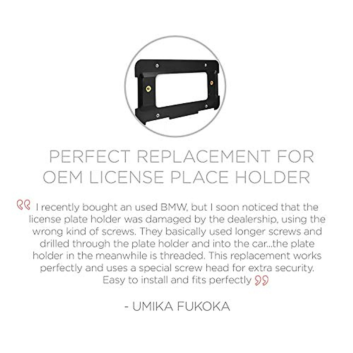 License Plate Holder Bracket Mounting Kit Compatible with BMW 1 2 3 4 5 6 Series Rear Plates Car Accessories Replaces 51187160607, 511882380615 & 51188238061 Tag Frame Back Bumper Trunk Mount Adapter