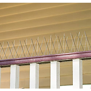 Yerdos Durable All Stainless Steel Bird Spikes Kit - Metal Bird Deterrent Device for Deterring Pigeons, Crows, Woodpeckers(3 Pack)