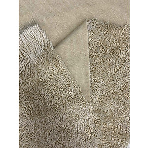 FabricEmpire 1.5'' Faux Fur Fabric Long Pile Curly Llama (Ivory) 2LB 2-Way Stretch / 60'' Wide/ by Continuous Yard
