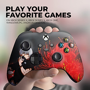 DreamController Tokyo Ghoul Custom X-box Controller Wireless compatible with X-box One/X-box Series X/S Proudly Customized in USA with Permanent HYDRO-DIP Printing(NOT JUST A SKIN) (MODDED)