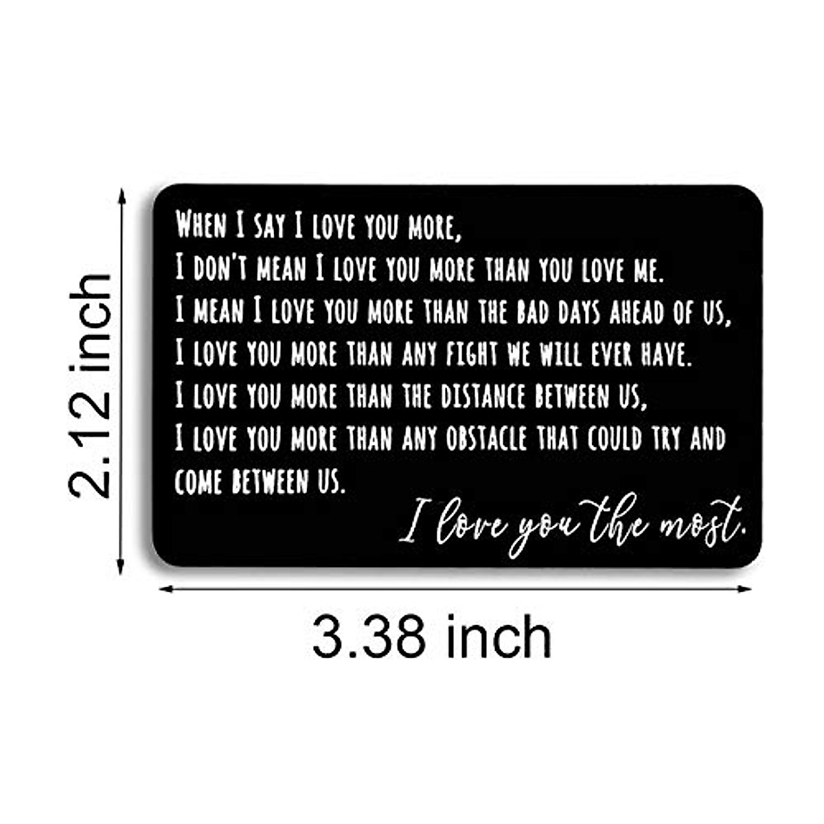 Jstud Engraved Wallet Inserts Card Thanksgiving Gifts Wallet Card Gifts for Men Women Husbands Wife Boyfriend Girfriend