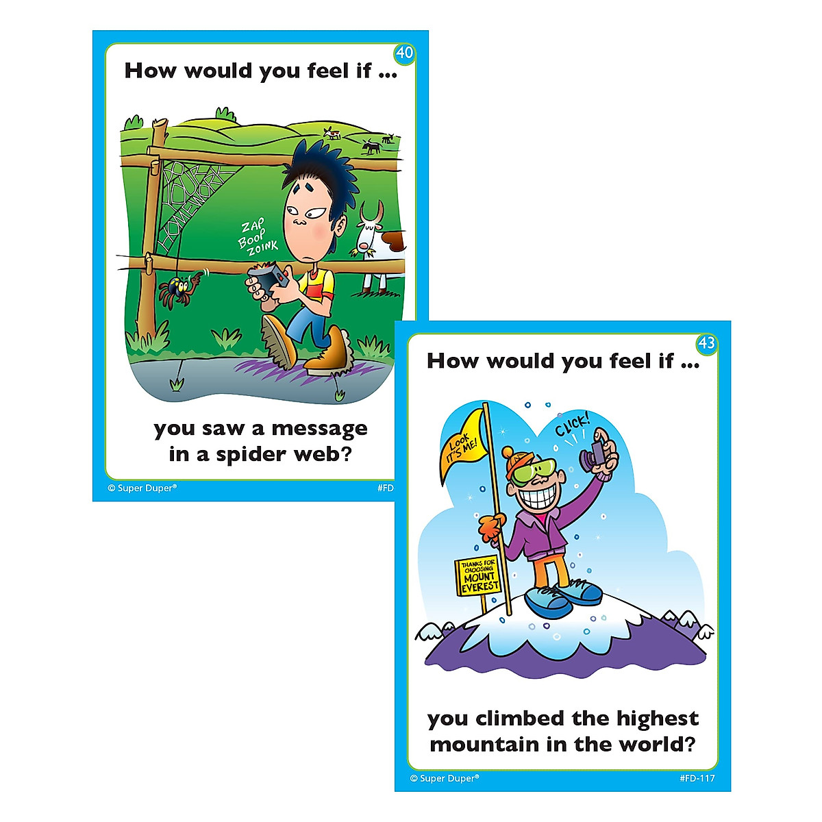 Super Duper Publications | How Would You Feel If Fun Deck | Understanding Feelings and Emotions Flash Cards | Educational Learning Materials for Children