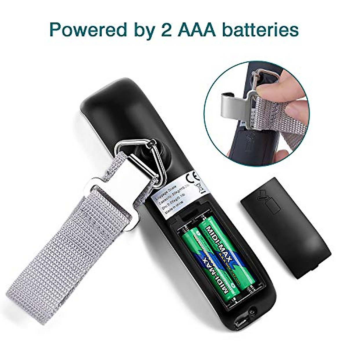 Digital Luggage Scale, WGGE Travel Luggage Weight Scale, Max 110lbs/50kg Baggage Scale with Backlit LCD Display