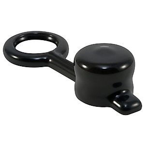 Caplugs VTC-625-8 VTC Series – Vinyl Tethered Cap, 600 Pack, Black Plastic, Cap ID 0.625" x Height 0.500" x Tether ID 0.598" Removable, Reusable, Protective Closures, Dust and Dirt Seals (99192603)