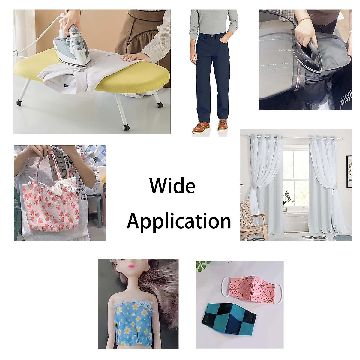 Lightweight Iron-On Fusible Interfacing for Sewing,Non-Woven Single-Sided Interfacing Fabric for DIY Crafts Supplies 39 x 78 inch…