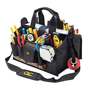 CLC Custom LeatherCraft 1529 16 In. Center Tray Tool Bag, 16 Pocket