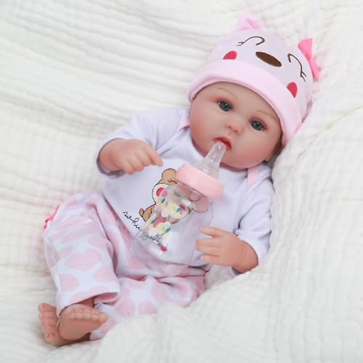 CHAREX Reborn Baby Dolls Girl - 16 Inches Realistic Soft Vinyl Newborn Baby Doll That Look Real, Best Toy for Kids Ages 3+
